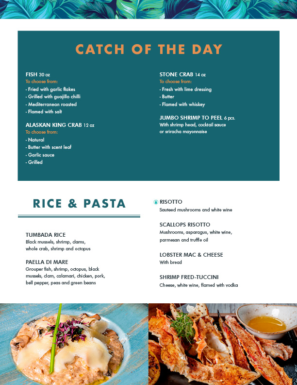 Food - Fred's Restaurant Cancún - Grupo Anderson's